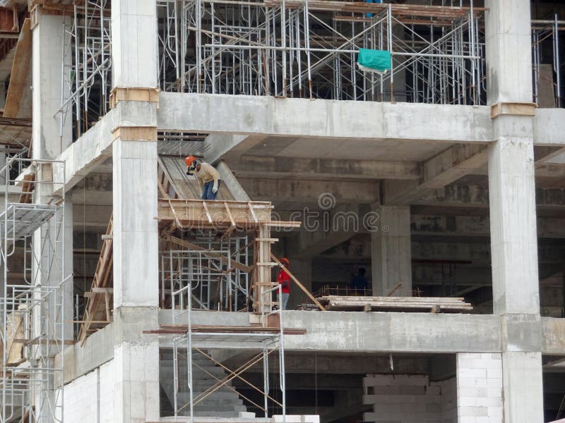 Concrete Structure Beam, Column and Slab at the Construction Slab ...
