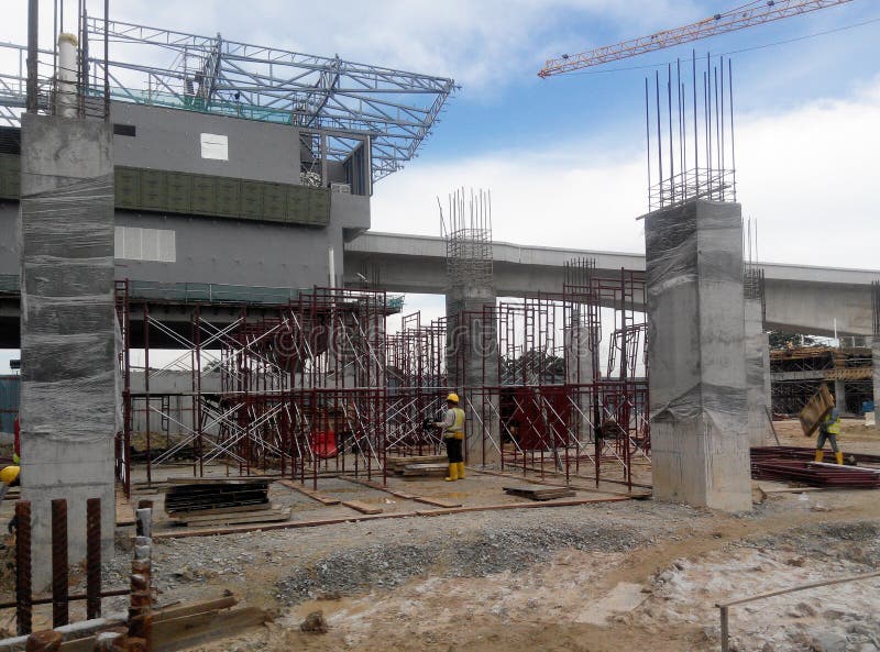 Concrete Structure Beam, Column and Slab at the Construction Slab ...