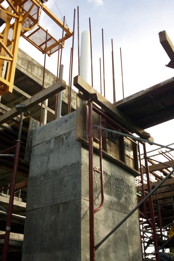 Concrete Structure Beam, Column and Slab at the Construction Slab ...