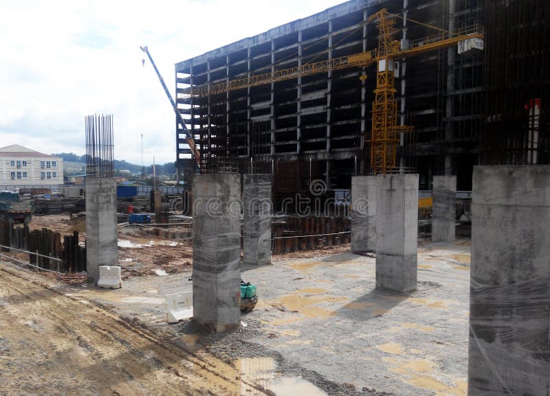 Concrete Structure Beam, Column and Slab at the Construction Slab ...