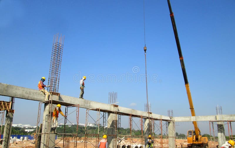 Concrete Structure Beam, Column and Slab at the Construction Slab ...