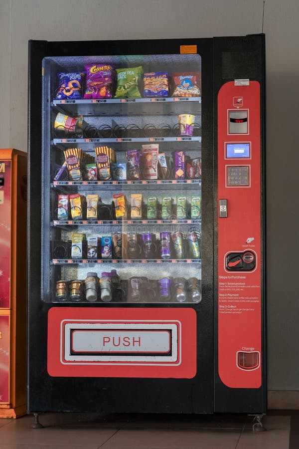 Vending Machine Selling Snacks and Drinks Editorial Photography - Image ...