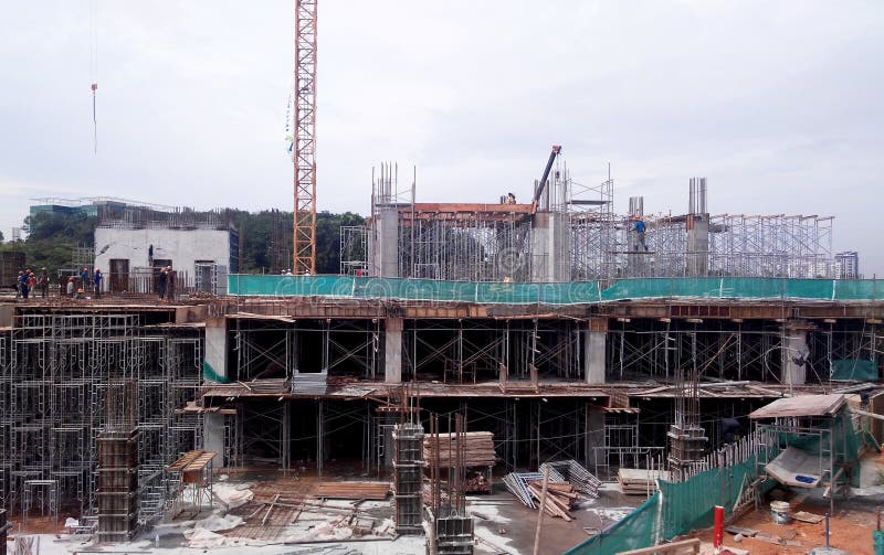 Construction Site on Progress during Daytime. Editorial Photo - Image ...