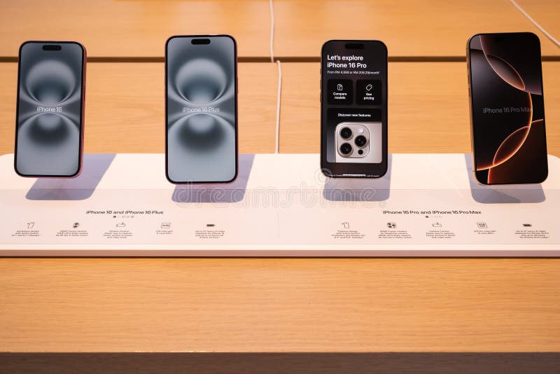 Demo Unit of the Iphone 16 Displaying on the Table at Apple Store ...