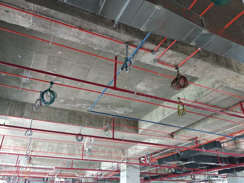 Mechanical And Electrical Services Above Ceiling Level Coordinated ...