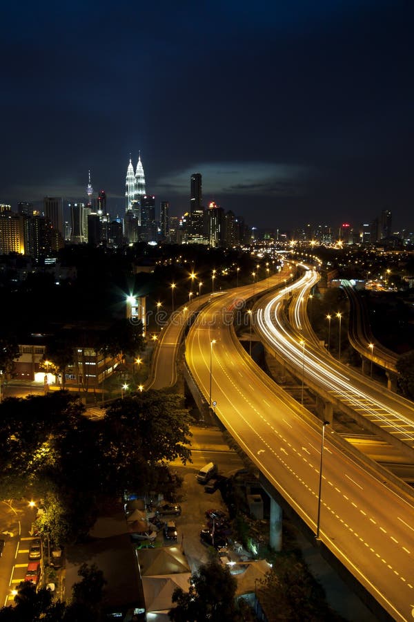 Kuala Lumpur Nightscape stock image. Image of light, malaysia - 26834753