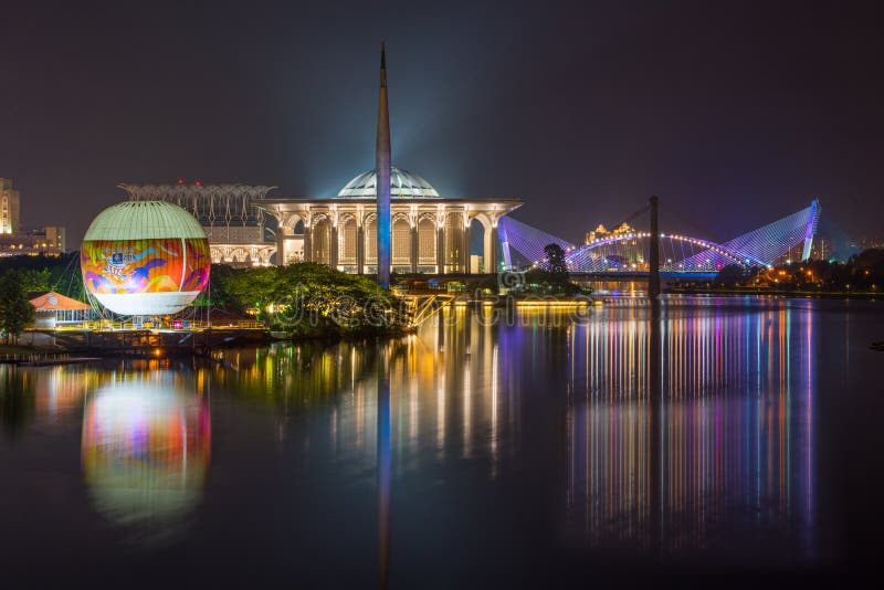 Kuala Lumpur Putrajaya Building at Night Editorial Image - Image of ...
