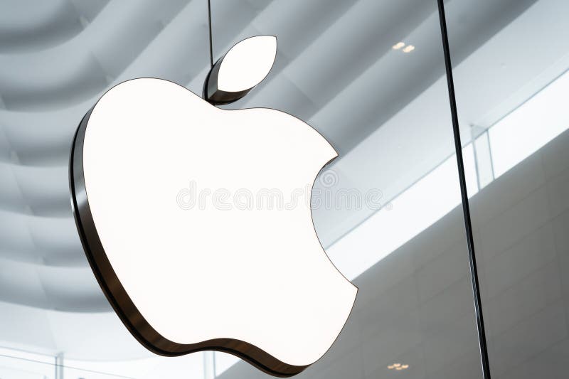 Closeup View of the Apple Logo at the Apple the Exchange TRX Store ...