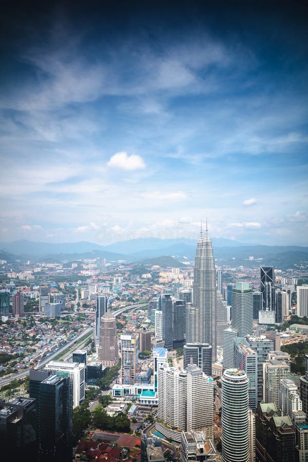 Kuala Lumpur skyline stock photo. Image of lumpur, flare - 96752062