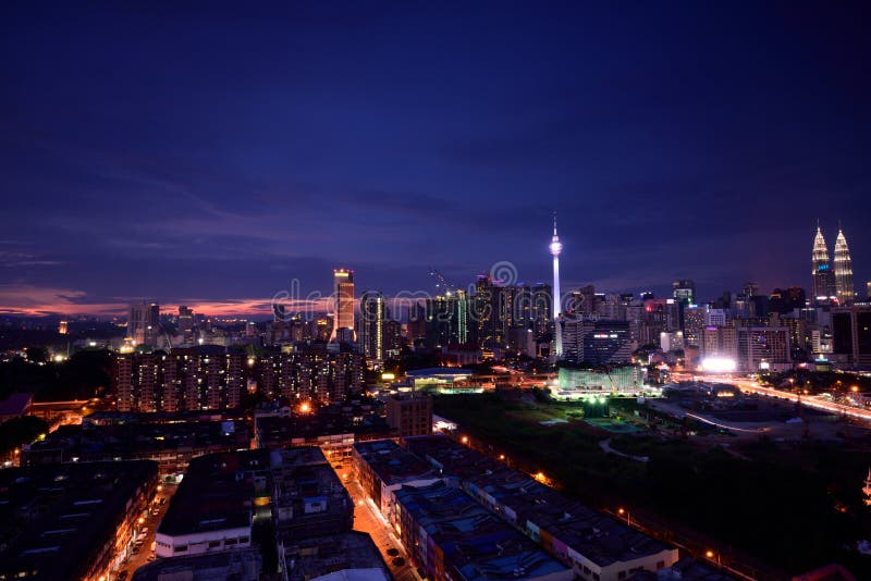 Kuala Lumpur Sunset stock image. Image of petronas, klcc - 82510417
