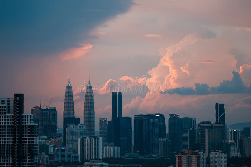 KUALA LUMPUR VIEW in SUNSET Stock Photo - Image of blue, kuala: 258574900