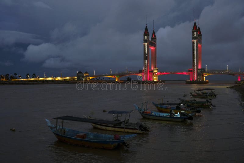 Kuala Terengganu Drawbridge in Malaysia Editorial Stock Photo - Image ...