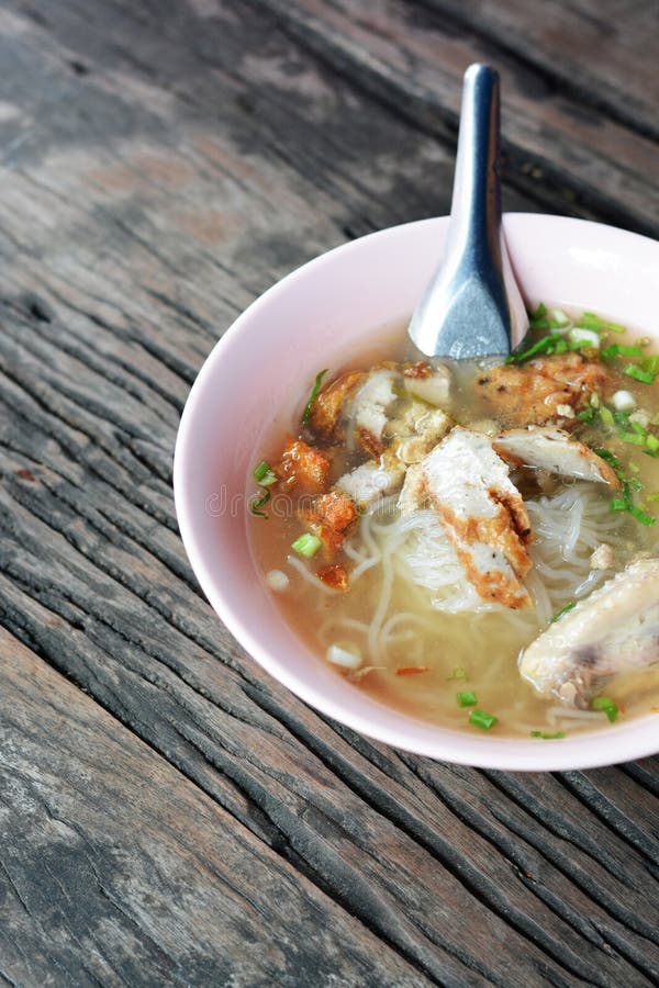 Kuay (paste of Rice Flour ; Boiled Chinese Pasta Square) Stock Image ...