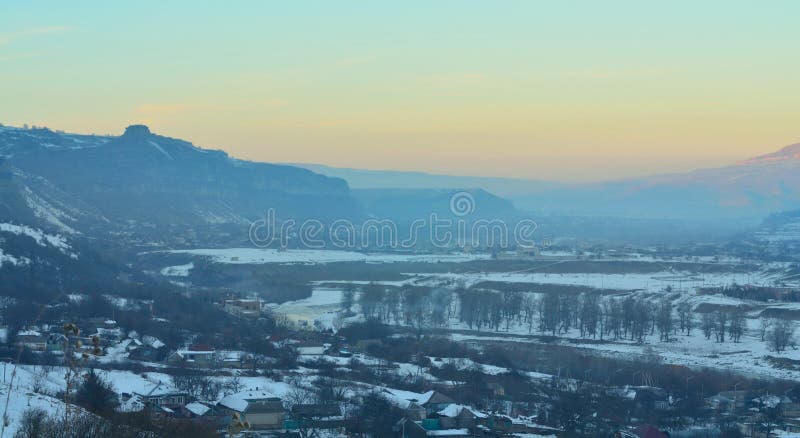 Kuban valley in evening stock photo. Image of nature - 36379344