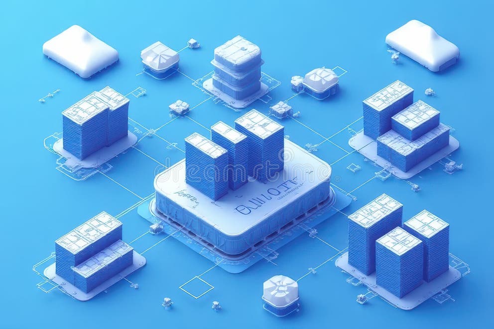 Kubernetes Clustering on Cloud Infra Stock Illustration - Illustration ...