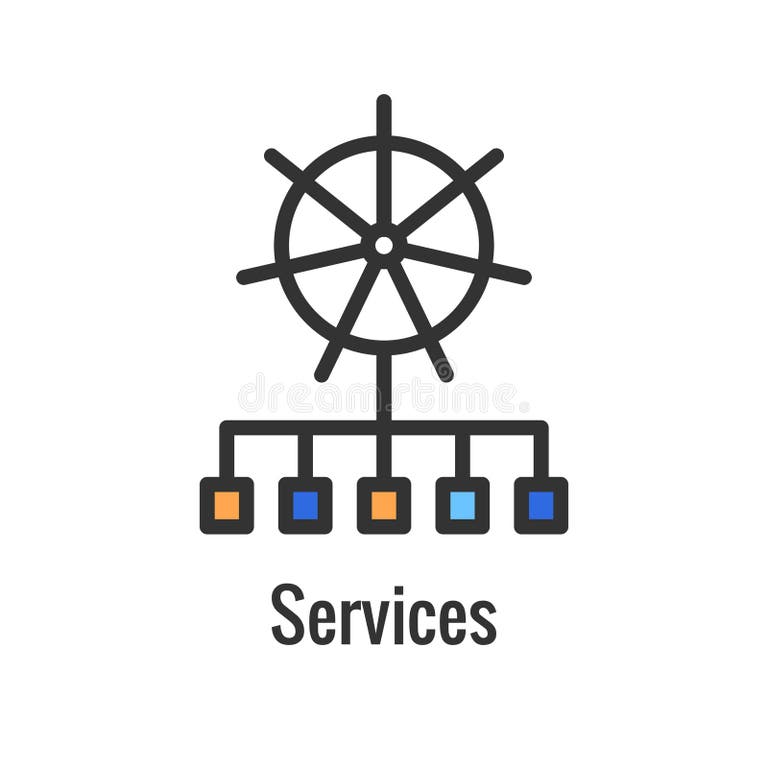 Kubernetes Development and Environment Icon Showing Aspect Stock Vector ...