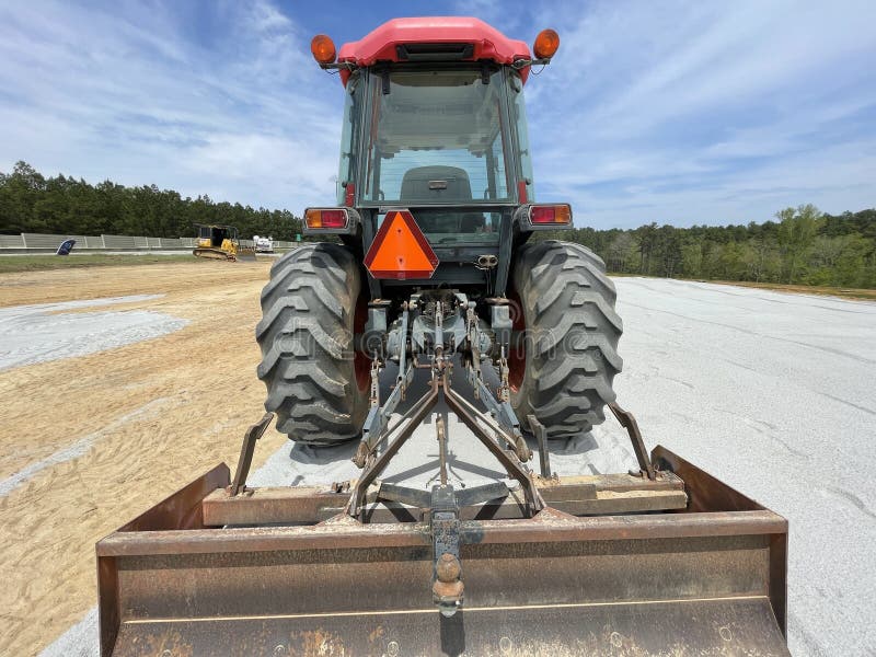 Kubota Red Tractor Back Attachment Editorial Photography - Image of ...