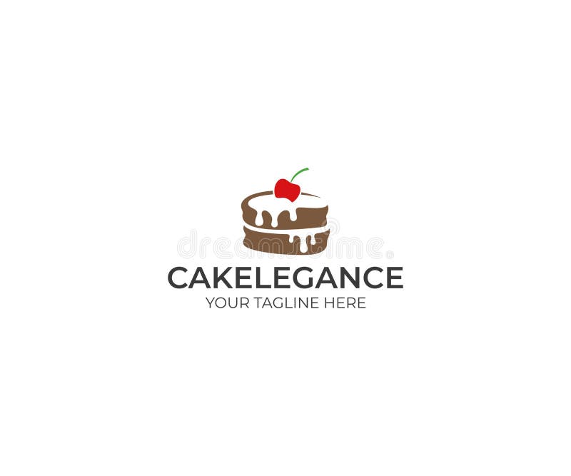 Kuchen Logo Template Lebensmittel-Vektor-Design Vektor Abbildung ...