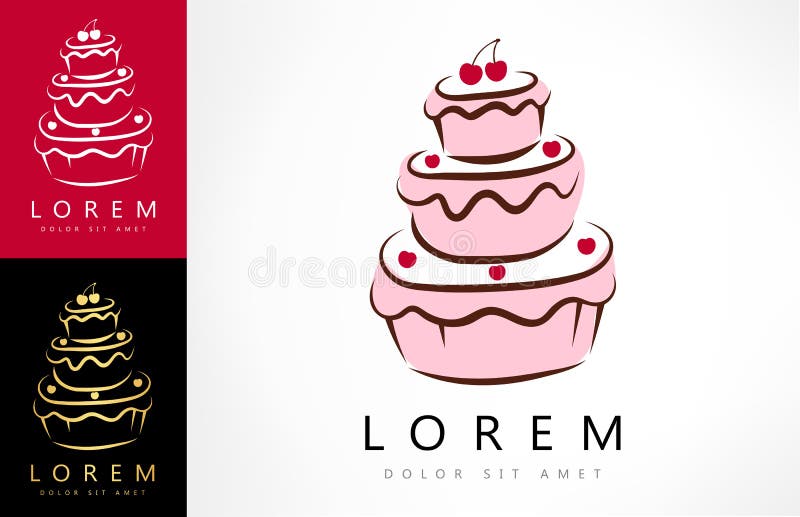 Kuchen-Logo vektor abbildung. Illustration von gaststätte - 90514130
