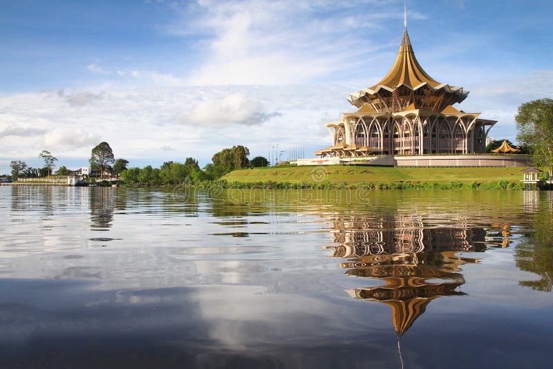 View Over the Sarawak River To the North Side of the City of Kuching ...