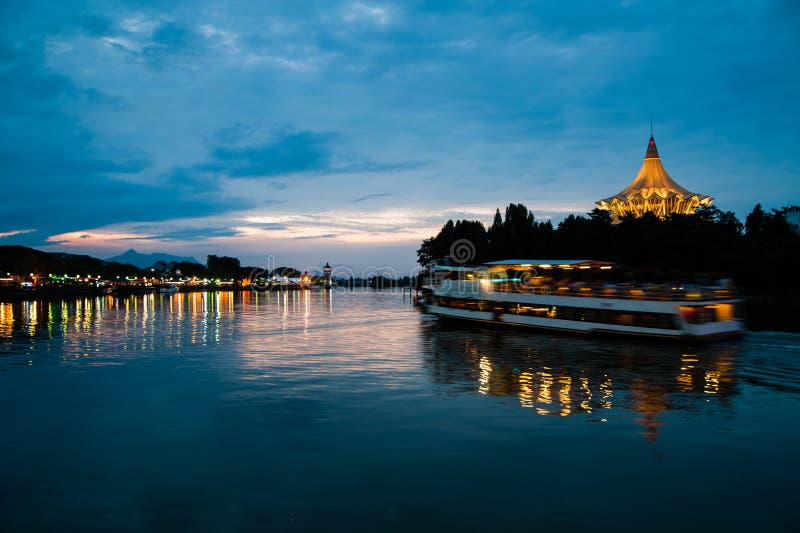Kuching Waterfront stock image. Image of asia, building - 26654597