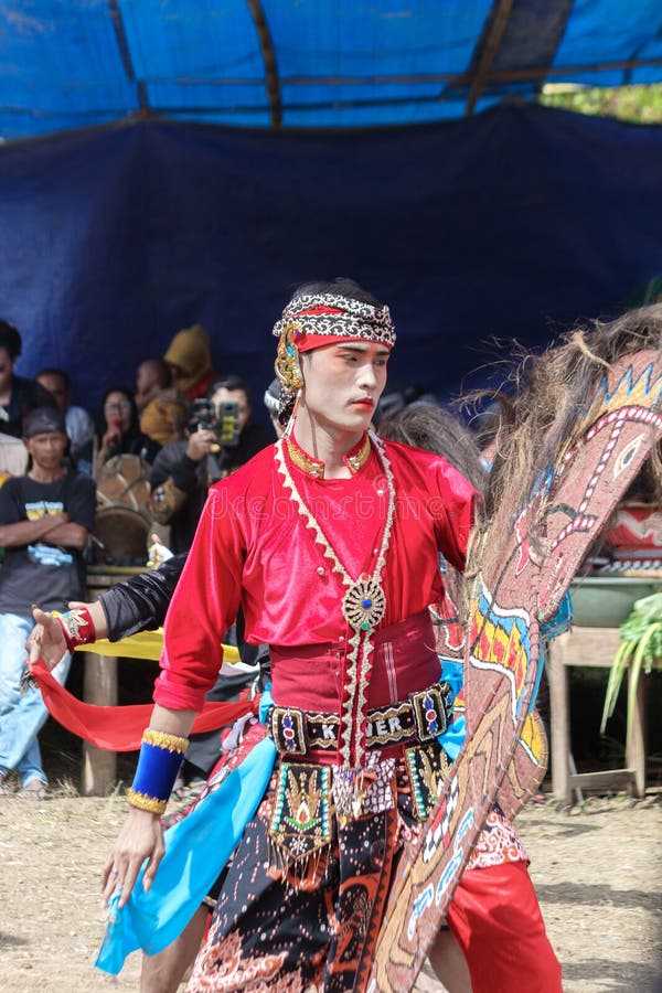 A Lumping Horse Dancer Who is Possessed by a Spirit or in Indonesian it ...