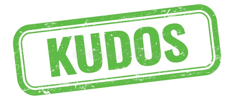 KUDOS Text on Green Grungy Vintage Stamp Stock Illustration ...