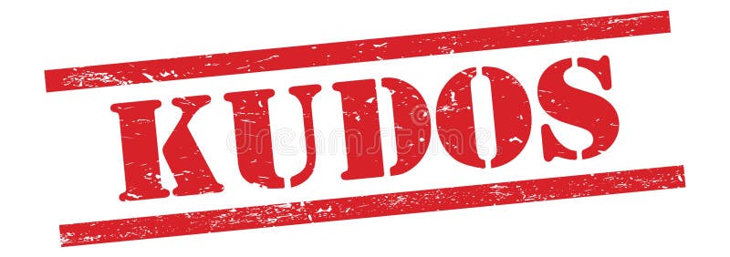 KUDOS Text on Red Grungy Lines Stamp Stock Illustration - Illustration ...