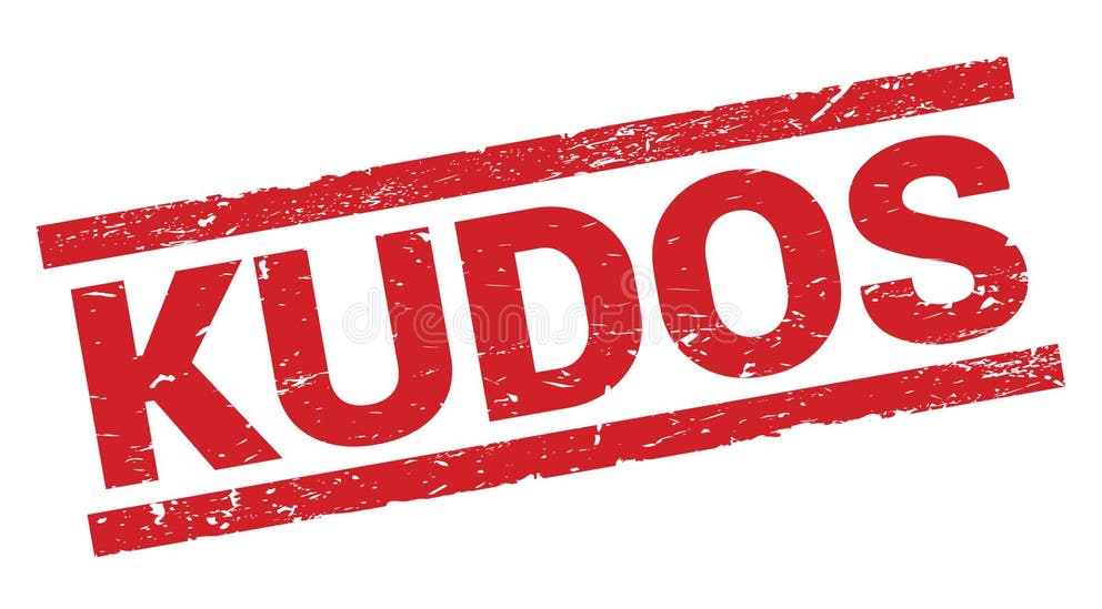 KUDOS Text on Red Rectangle Stamp Sign Stock Illustration ...