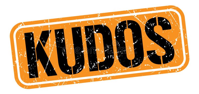 KUDOS Text Written on Orange-black Stamp Sign Stock Illustration ...