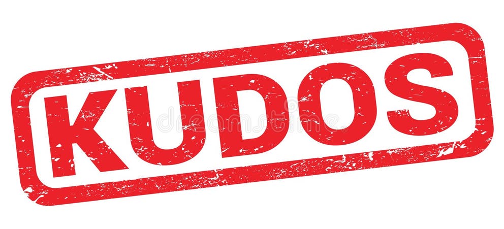 KUDOS Text Written on Red Rectangle Stamp Stock Illustration ...