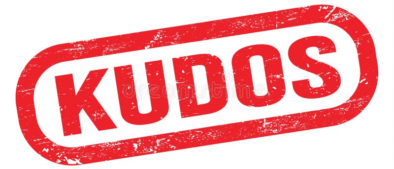 KUDOS, Text on Red Rectangle Stamp Sign Stock Illustration ...