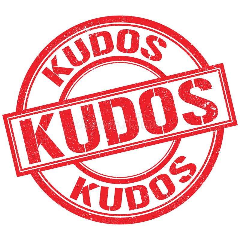 KUDOS Text Written on Red Stamp Sign Stock Illustration - Illustration ...