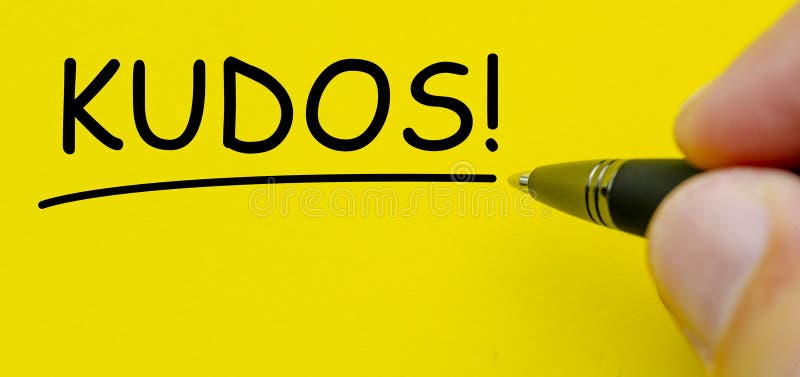 Kudos Text Yellow Cover Background Stock Photos - Free & Royalty-Free ...