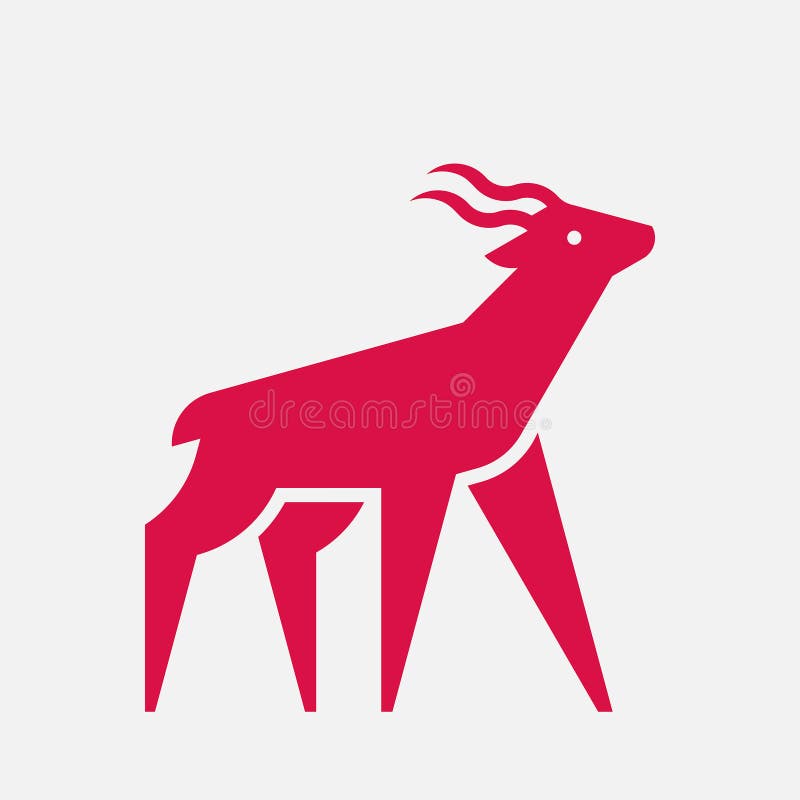 Kudu Logo Design Vector Illustration Stock Vector - Illustration of ...