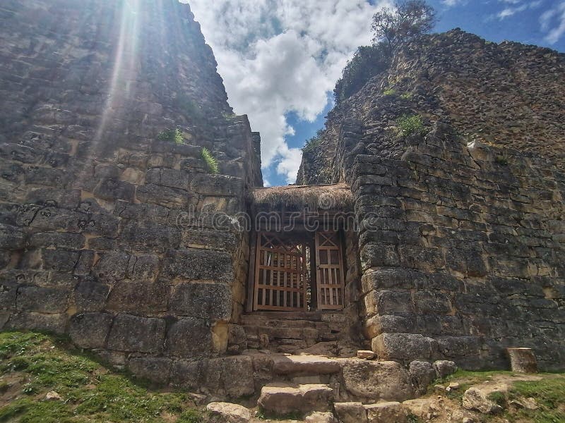 Kuelap Ancient Citadel Doors. Chachapoyas Civilization. Andes, Peru ...