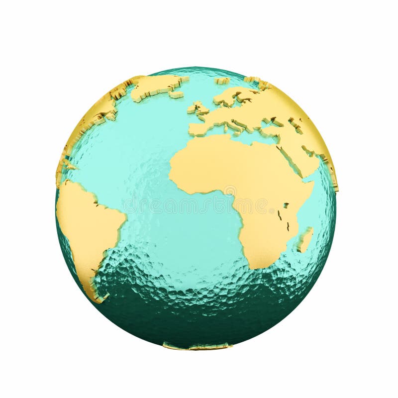 Kugel der Erde 3d stock abbildung. Illustration von amerika - 91802620