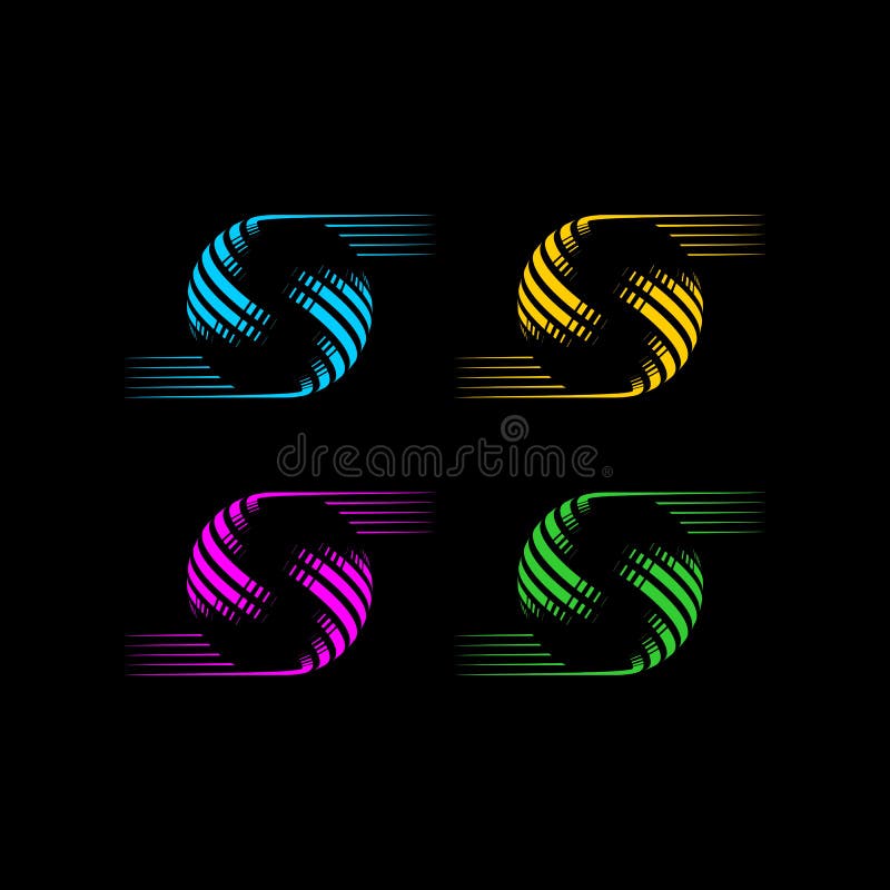 Kugelvektorlogo Des Buchstaben S Vektor Abbildung - Illustration von ...