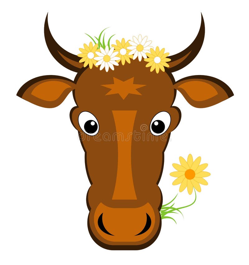 Reizende Kuh Und Eine Blume Vektor Abbildung - Illustration von karte ... Reizende Kuh Und Eine Blume Vektor Abbildung - Illustration von karte ...
