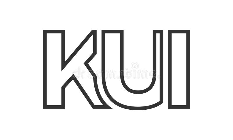 KUI Logo Design Template with Strong and Modern Bold Text. Initial ...