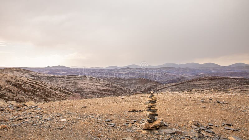 Kuiseb Pass with Dramatic Clouds, Kuiseb Canyon, Namibia. Stock Image ...