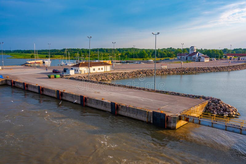 Kuivastu Ferry Port at Estonia Stock Photo - Image of cargo, island ...