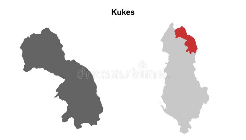 Kukes outline map stock vector. Illustration of infographic - 378837135