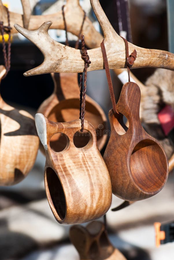 Kuksa - Traditional Finnish Wooden Cup Stock Image - Image of kitchen ...