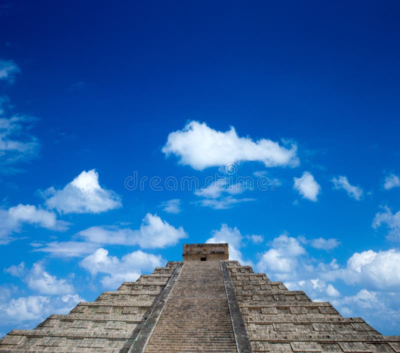 Kukulkan Pyramid in Chichen Itza Site, Stock Image - Image of itza ...