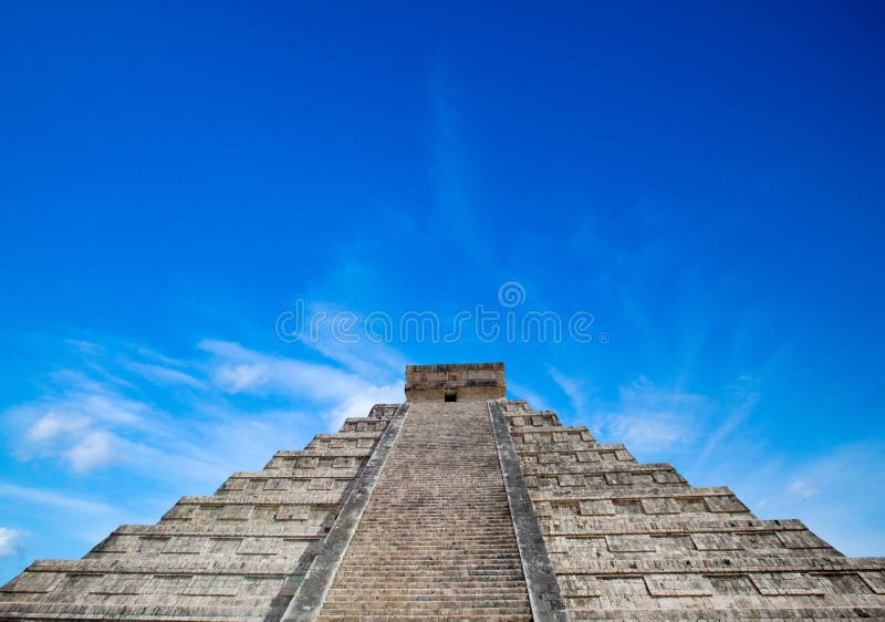 Kukulkan Pyramid in Chichen Itza Site, Stock Image - Image of ...