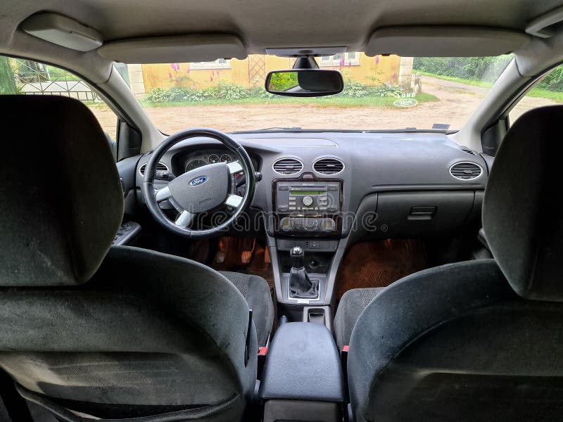 Kuldiga, Latvia - August 3, 2022: Ford Focus Interior with Front Panel ...