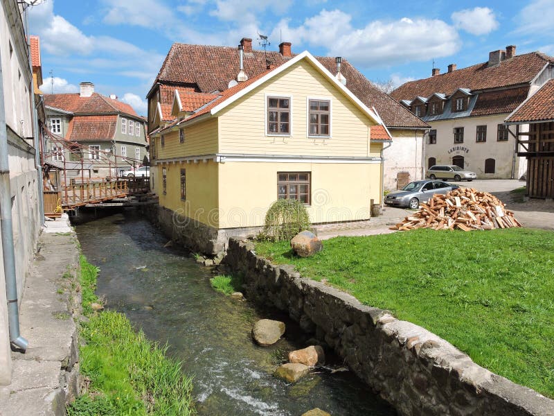 Kuldiga Old Town editorial stock image. Image of district - 81274054