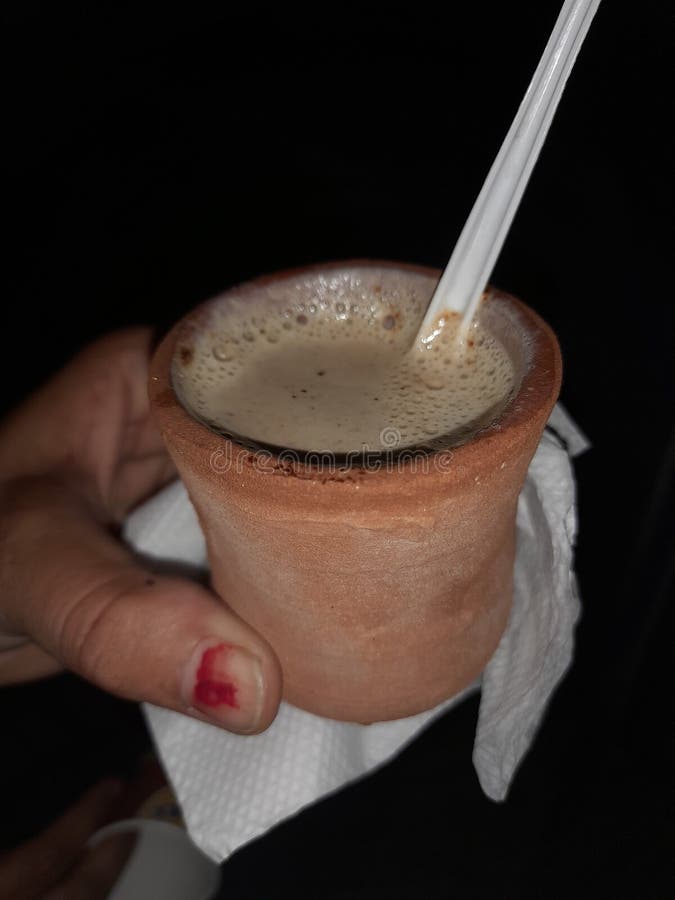 Kulhad Coffee stock photo. Image of coffee, brown, serve - 255162586