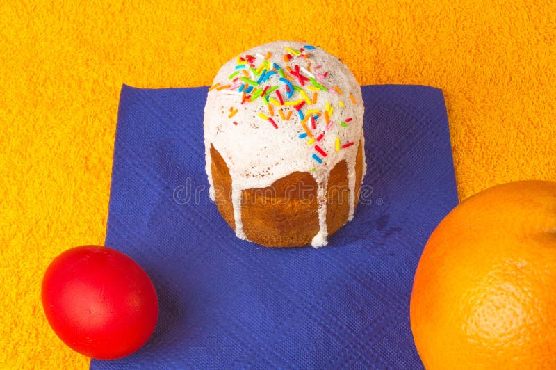 Kulichi, Traditional Russian Easter Cake with Icing Stock Photo - Image ...